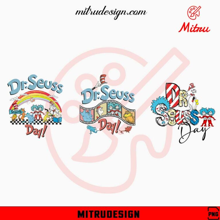 Dr Seuss Day Bundle PNG, Seuss's Birthday PNG, National Read Across ...