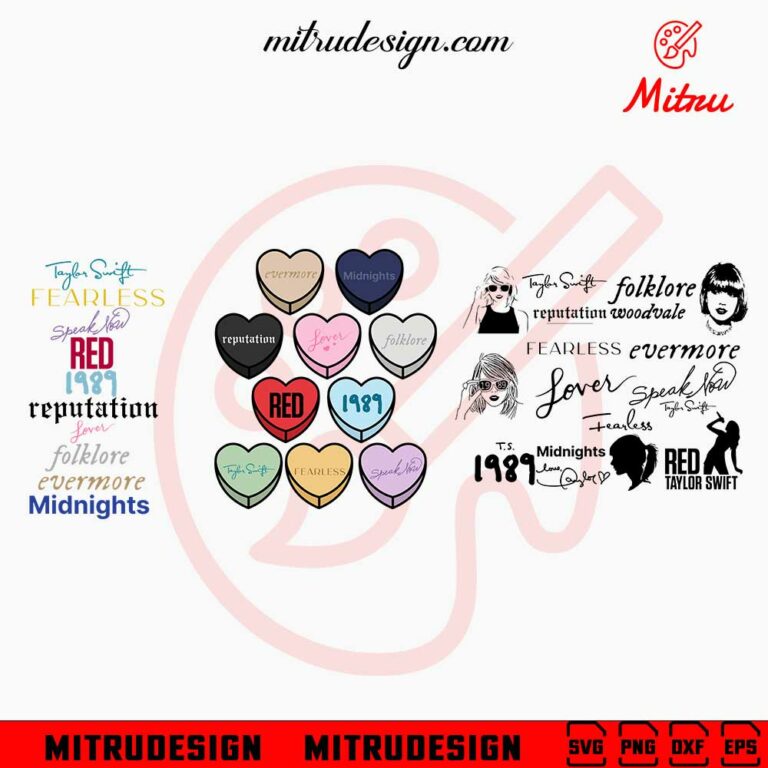 Taylor Albums Bundle SVG, Taylor Swift Red SVG, Taylor's Version SVG ...