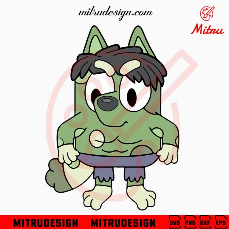 Bluey Hulk SVG, PNG, DXF, EPS, Cut Files - mitrudesign.com