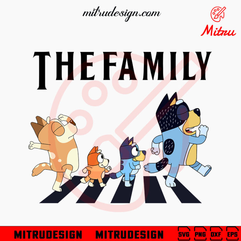 Bluey The Family SVG, Bluey Abbey Road SVG, Heeler Family SVG, PNG, DXF ...