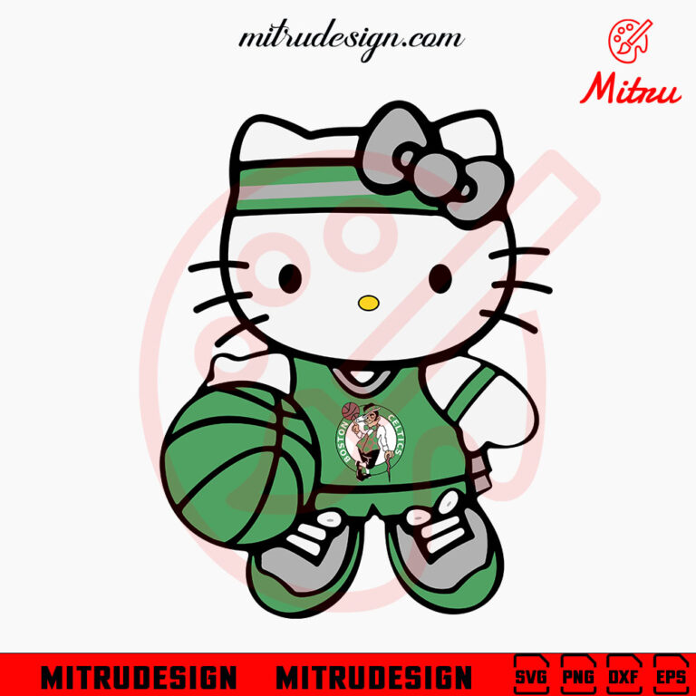 Hello Kitty Boston Celtics SVG, Kitty White Celtics NBA SVG, PNG, DXF ...