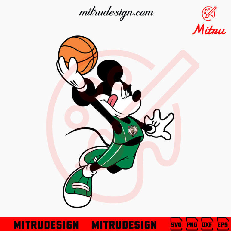 Mickey Mouse Boston Celtics SVG, Disney NBA Celtics SVG, PNG, DXF, EPS ...