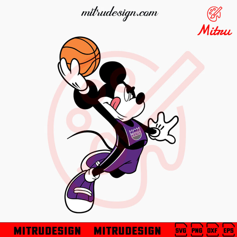 Mickey Sacramento Kings SVG, Mickey Mosue NBA Teams SVG, PNG, DXF, EPS ...