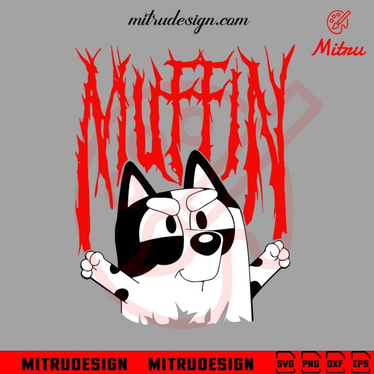 Bluey Muffin Rock SVG, Funny Muffin Heeler SVG, PNG, DXF, EPS, For Car ...