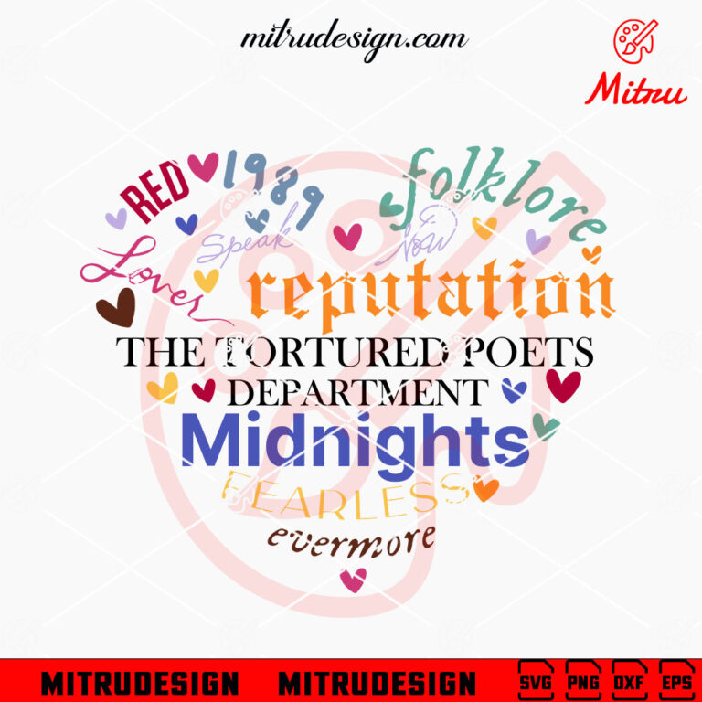 Taylor Swift Heart Album SVG, Swiftie SVG, Taylor Music SVG, PNG, DXF ...