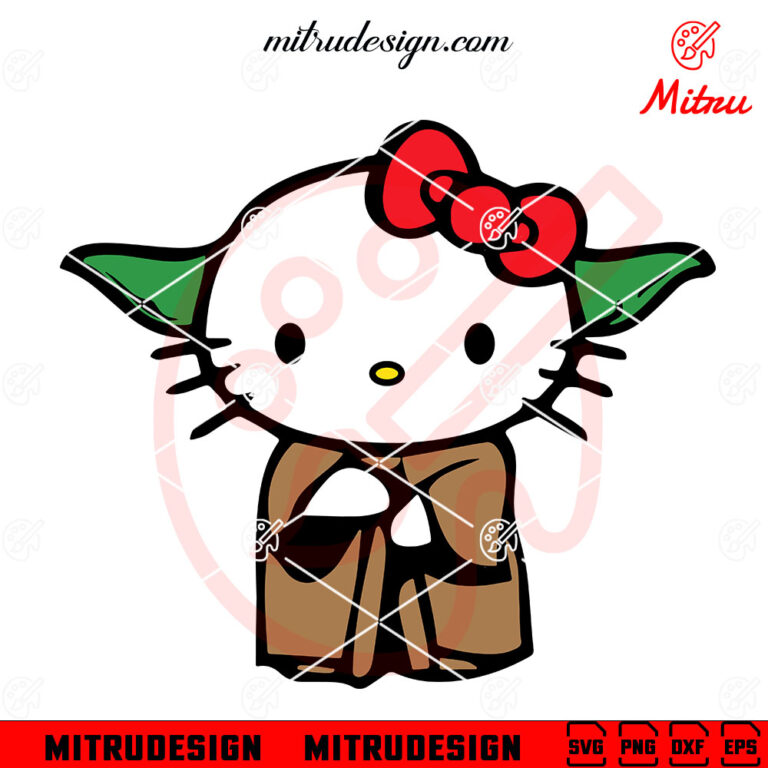 Hello Kitty Baby Yoda SVG, Funny Yoda SVG, Kitty Star Wars SVG, PNG ...