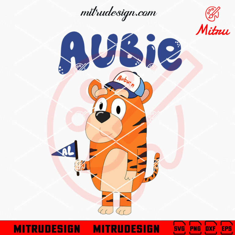 Aubie Tiger Bluey SVG, Bluey Auburn Tigers Football Mascot SVG, PNG ...