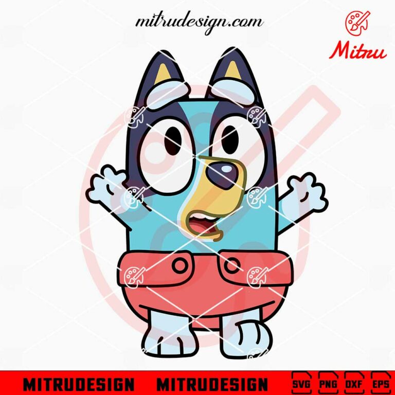 Baby Bluey SVG, Cute Blue Heeler Cartoon SVG, PNG, DXF, EPS, Cut Files ...