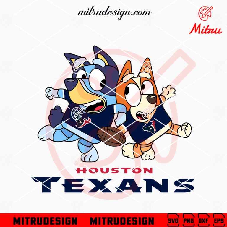Bluey Houston Texans SVG, Bluey Bingo Texans Football SVG, PNG, DXF ...