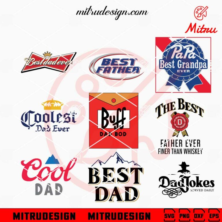 Dad Beer Logo Bundle SVG, Cool Dad SVG, Best Dad Beer SVG, Dad Bod SVG ...