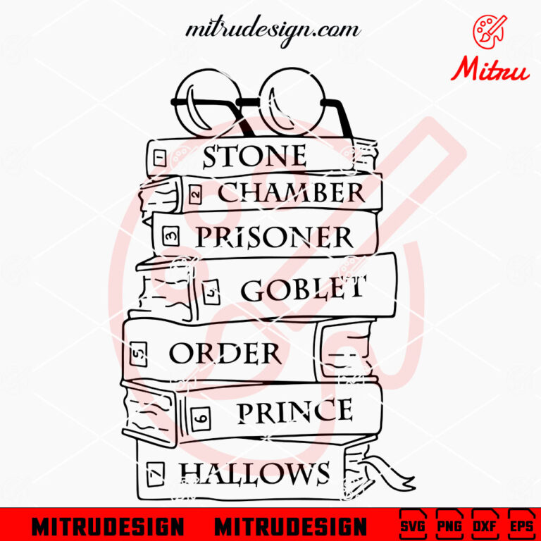 Harry Potter Books SVG, Wizarding Book SVG, PNG, DXF, EPS, Cut Files ...
