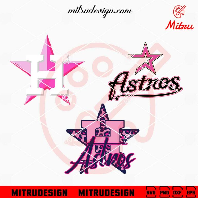 Houston Astros Pink Logo Bundle SVG, PNG, DXF, EPS, Cricut ...