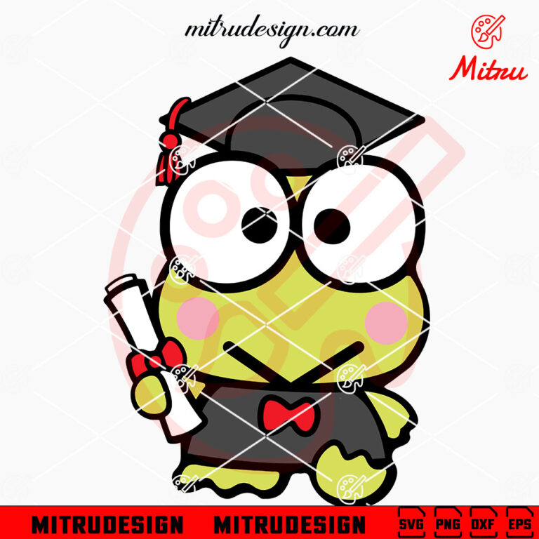Keroppi Graduation SVG, Hello Kitty Frog Graduate SVG, PNG, DXF, EPS ...