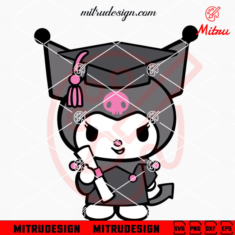 Baby Kuromi Graduation SVG, Hello Kitty Friend Graduate SVG, PNG, DXF ...