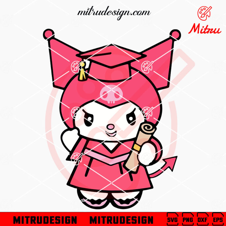 Kuromi Graduation SVG, Kawaii Graduate SVG, PNG, DXF, EPS, For Kids ...