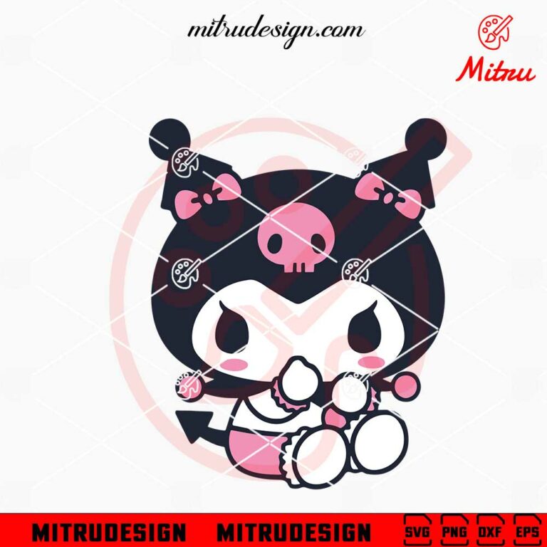 Baby Kuromi SVG, Cute Kuromi Hello Kitty SVG, PNG, DXF, EPS, Cutting ...