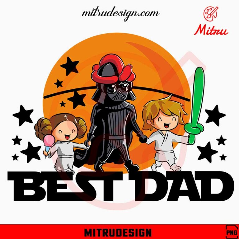 Darth Vader And Children PNG, Best Dad PNG, Star Wars Father's Day PNG ...
