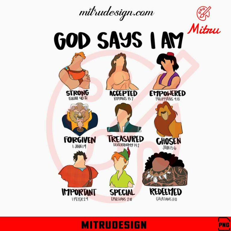 Disney Prince God Says I Am PNG, Aladdin, Prince Eric PNG, Digital ...