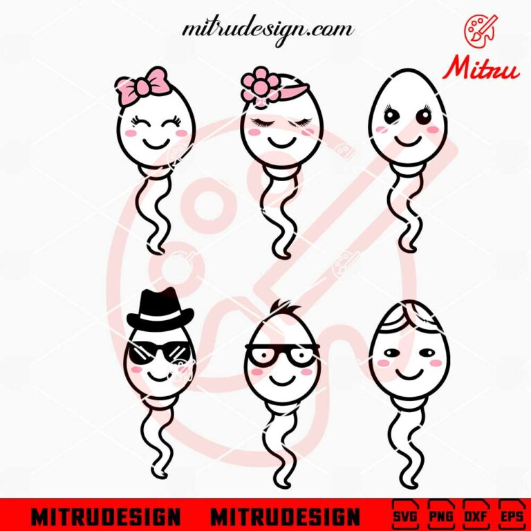 Funny Sperm Bundle SVG, Cute Father's Day SVG, PNG, DXF, EPS, For Dad - mitrudesign.com