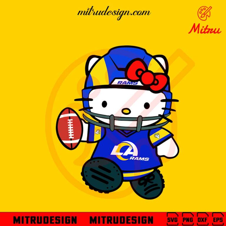 Los Angeles Rams Hello Kitty SVG, PNG, DXF, EPS, Digital Downloads ...