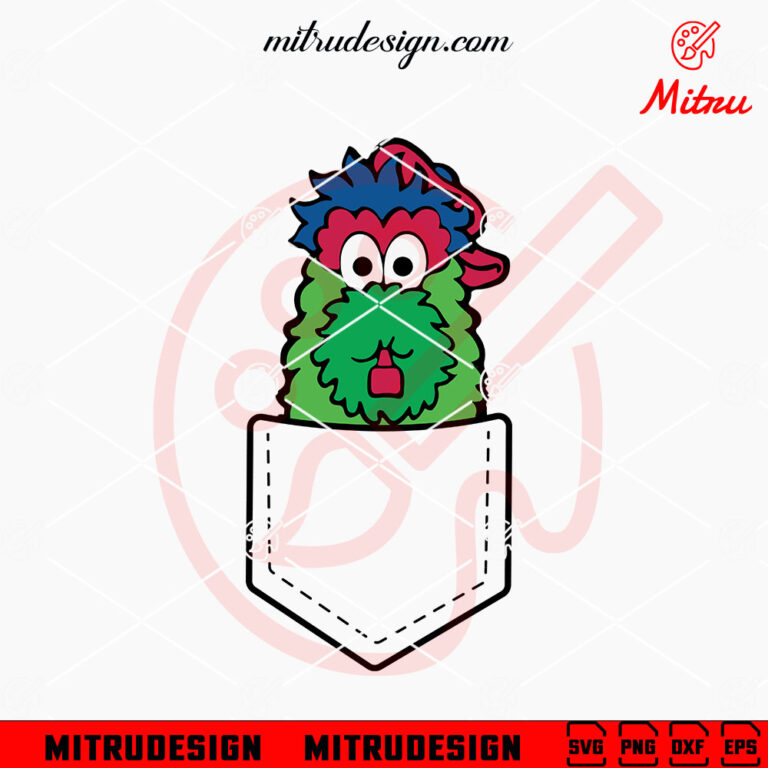 Philadelphia Phillies Mascot Pocket SVG, Funny Phillie Phanatic SVG ...