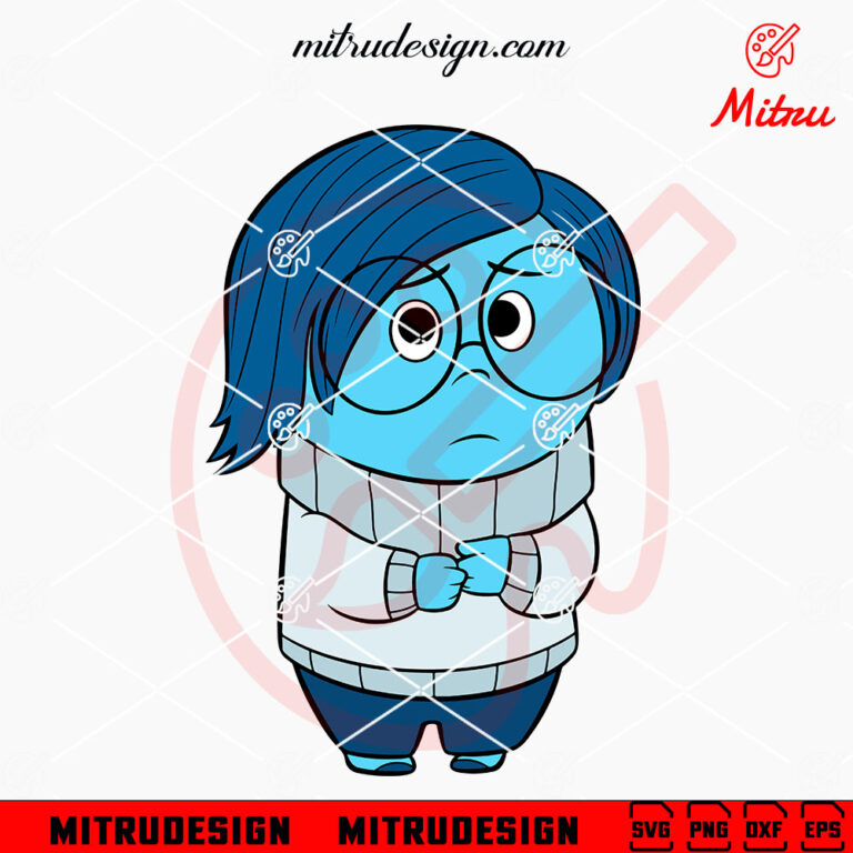 Sadness SVG, Cute Inside Out 2 Girl SVG, PNG, DXF, EPS, Cut Files ...