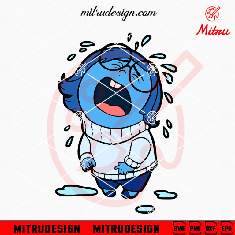 Inside Out Sadness Crying SVG, Cute Sadness Disney SVG, PNG, DXF, EPS ...