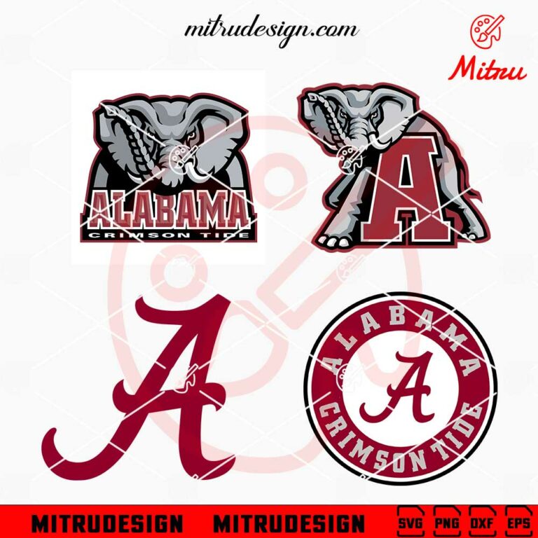 Alabama Crimson Tide Football Logo SVG, Alabama Roll Tide SVG, PNG, DXF ...