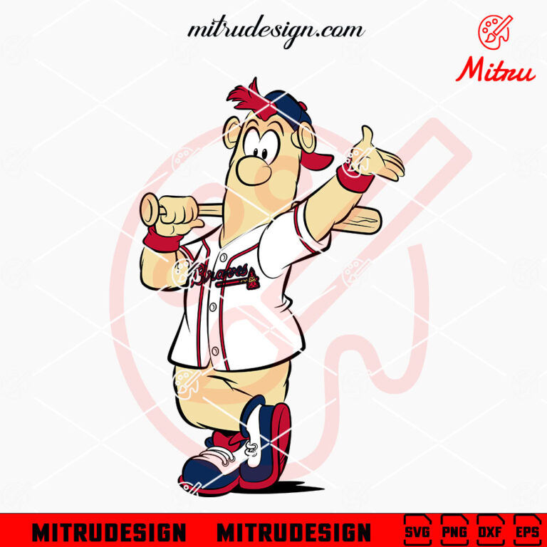 Atlanta Braves Blooper SVG, Braves Baseball Mascot SVG, PNG, DXF, EPS ...