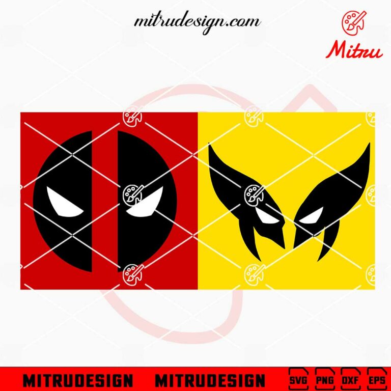 Deadpool And Wolverine Face SVG, Deadpool Wolverine Movie SVG, For ...