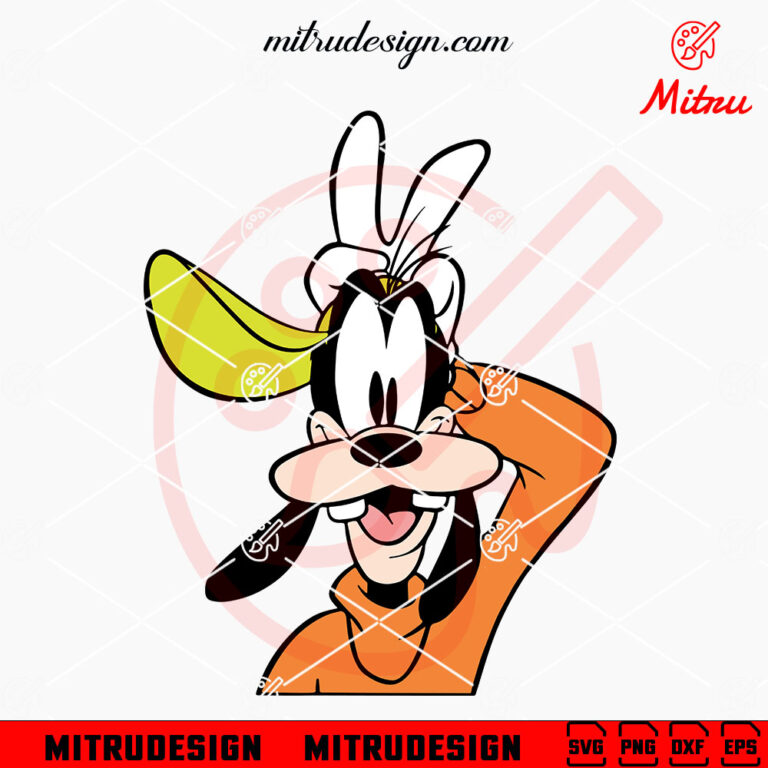 Goofy Dog V Hand SVG, PNG, DXF, EPS, Funny Disney Goofy SVG, PNG, DXF ...