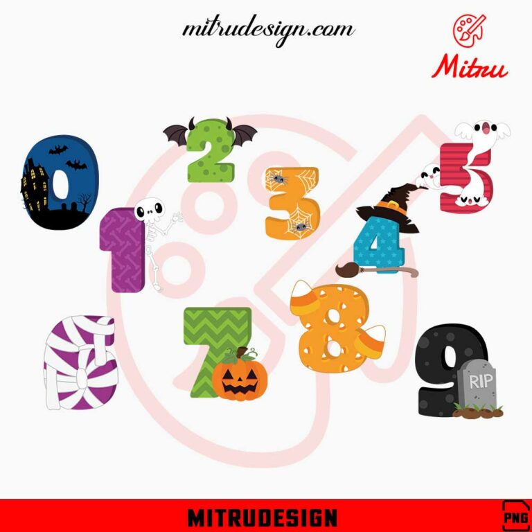 Halloween Numbers PNG, Cute Halloween PNG Designs, For Kids ...