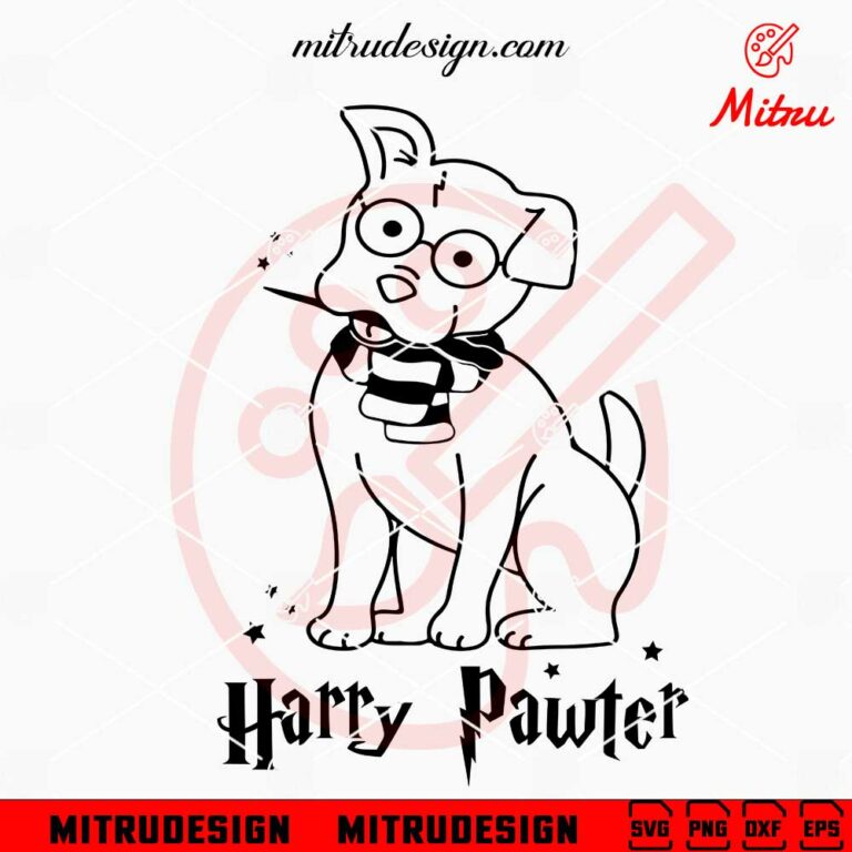 Harry Pawter SVG, Funny Harry Potter Dog SVG, PNG, DXF, EPS, Cut Files ...
