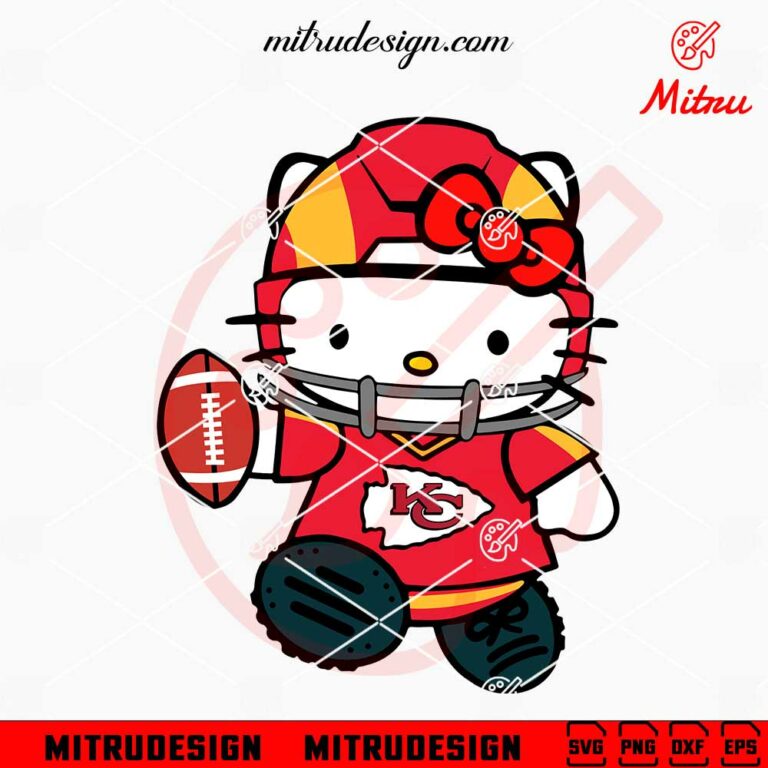 Hello Kitty KC Chiefs SVG, Cute Kansas City Chiefs Football SVG, PNG ...