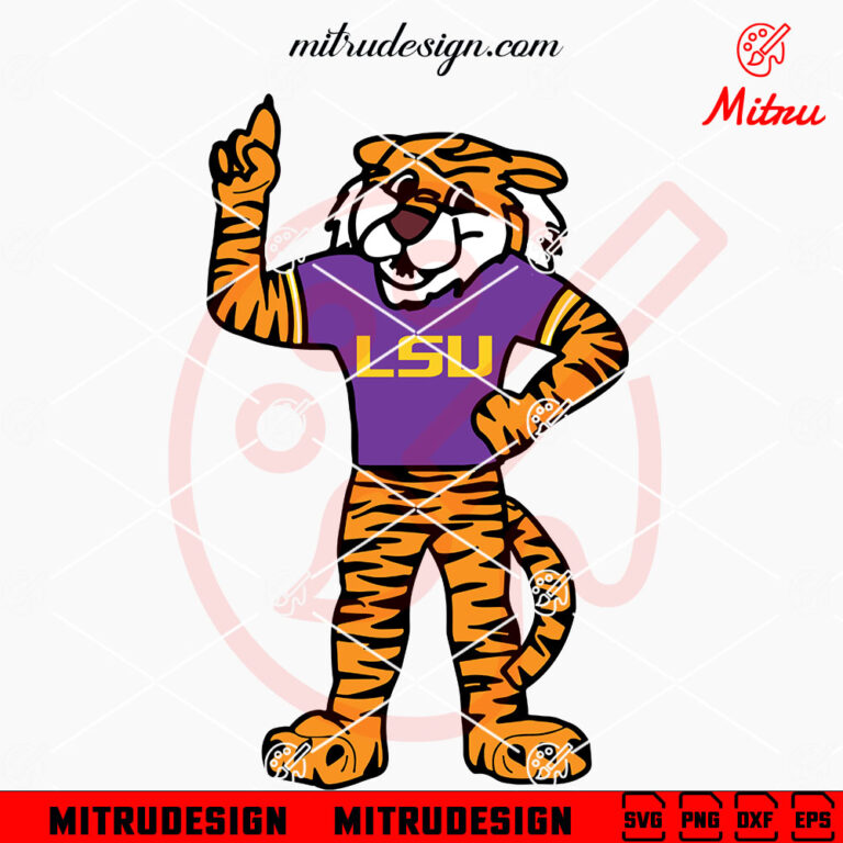 Mike The Tiger SVG, LSU Tigers Football Mascot SVG, PNG, DXF, EPS ...