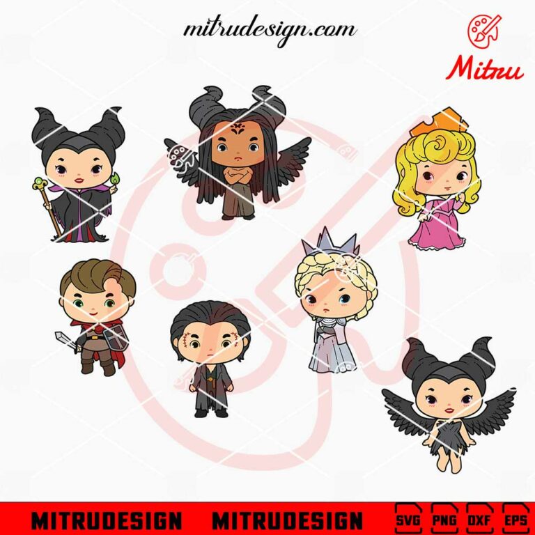 Maleficent Mistress Of Evil Chibi SVG, Aurora SVG, Disney Maleficent ...