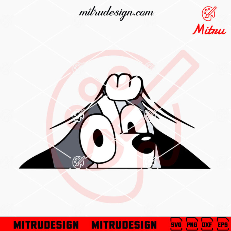 Muffin Heeler Peeking SVG, Muffin Bluey SVG, PNG, DXF, EPS, For ...