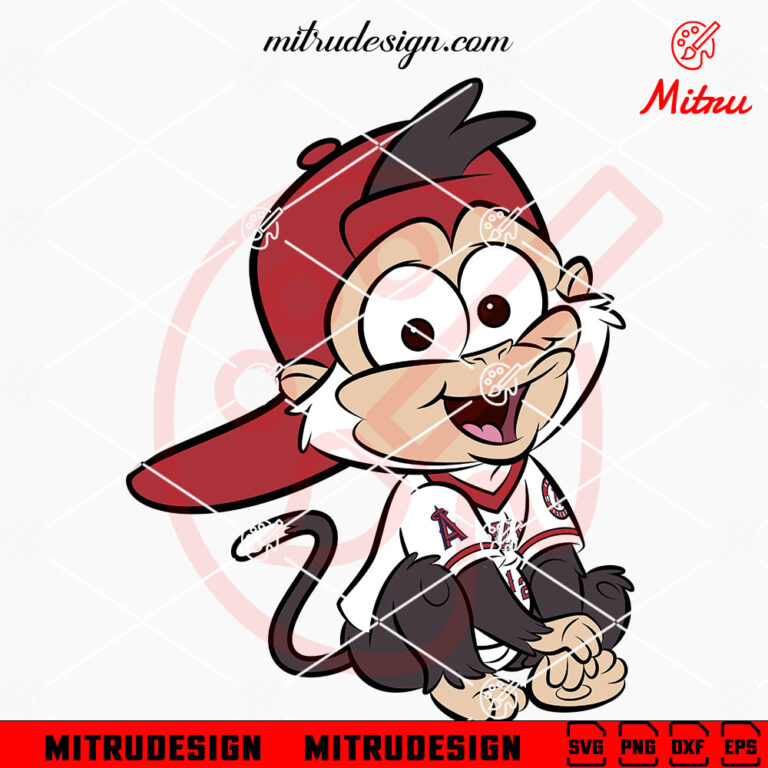 Baby Rally Monkey SVG, Cute Los Angels Angels Mascot SVG, PNG, DXF, EPS ...