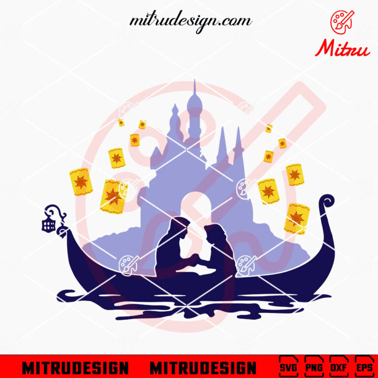 Rapunzel And Flynn On Boat SVG, Disney Tangled SVG, PNG, DXF, EPS ...