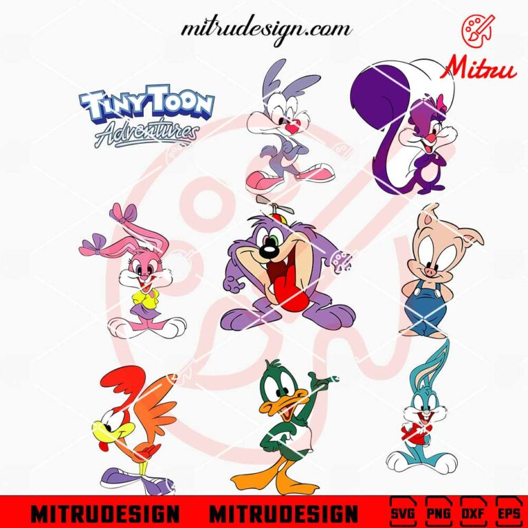 Tiny Toon Adventures Characters Bundle SVG, Buster, Babs Bunny, Dizzy ...