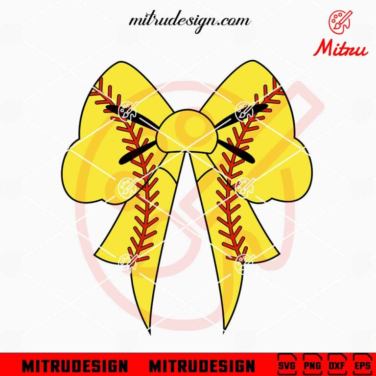 Softball Bow SVG, Softball Life SVG, PNG, DXF, EPS, Digital Download ...
