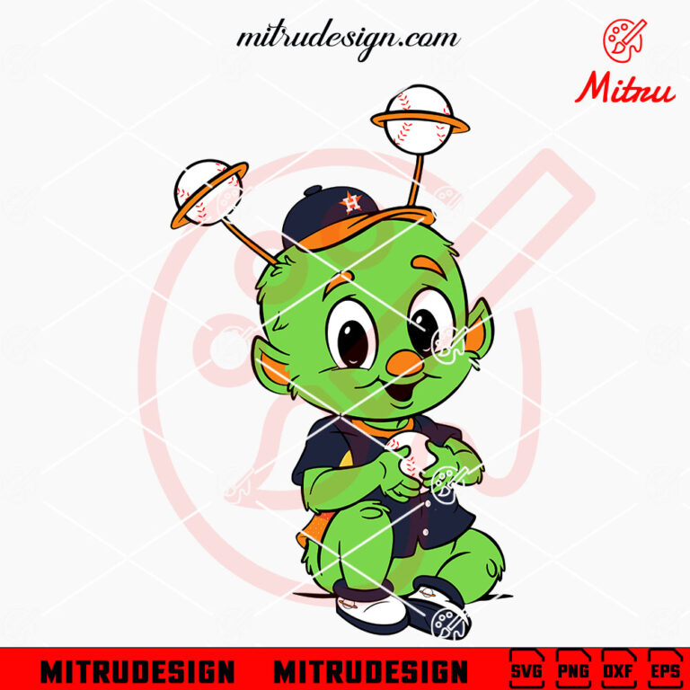 Baby Houston Astros Orbit Mascot SVG, PNG, DXF, EPS, Cricut ...