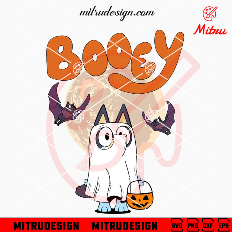 Bluey Halloween Booey SVG, Bluey Ghost SVG, PNG, DXF, EPS, Vector ...