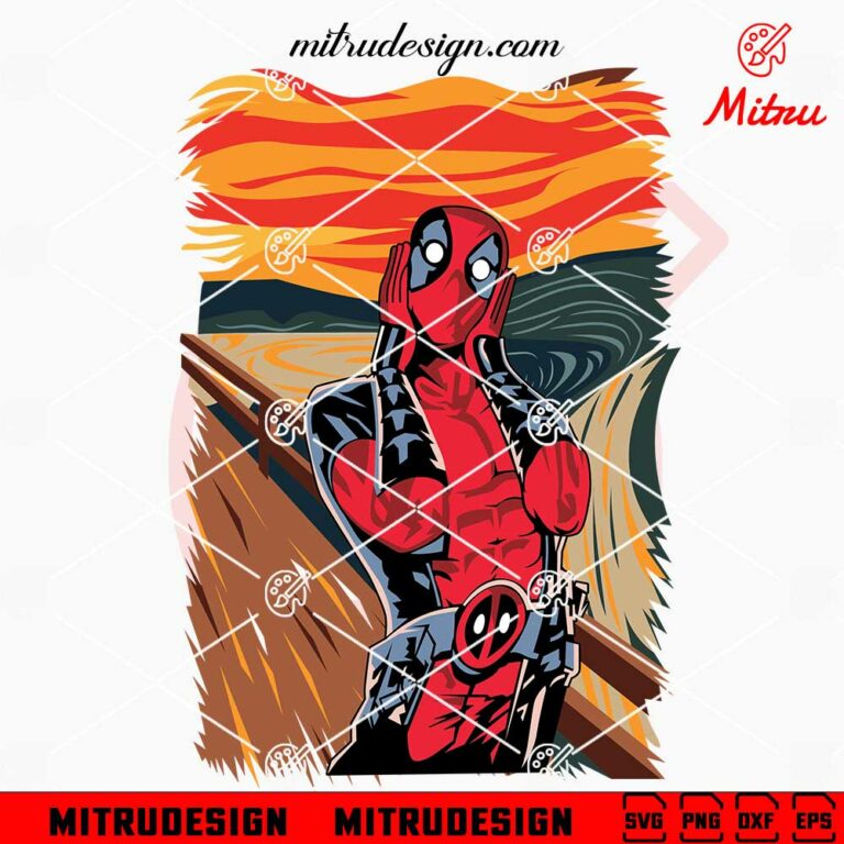 Deadpool The Scream SVG, Funny Deadpool SVG, PNG, DXF, EPS, Cutting ...