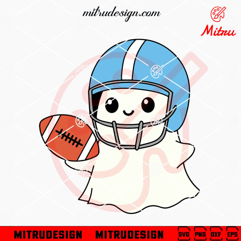 Cute Football Ghost SVG, Halloween Football SVG, PNG, DXF, EPS ...
