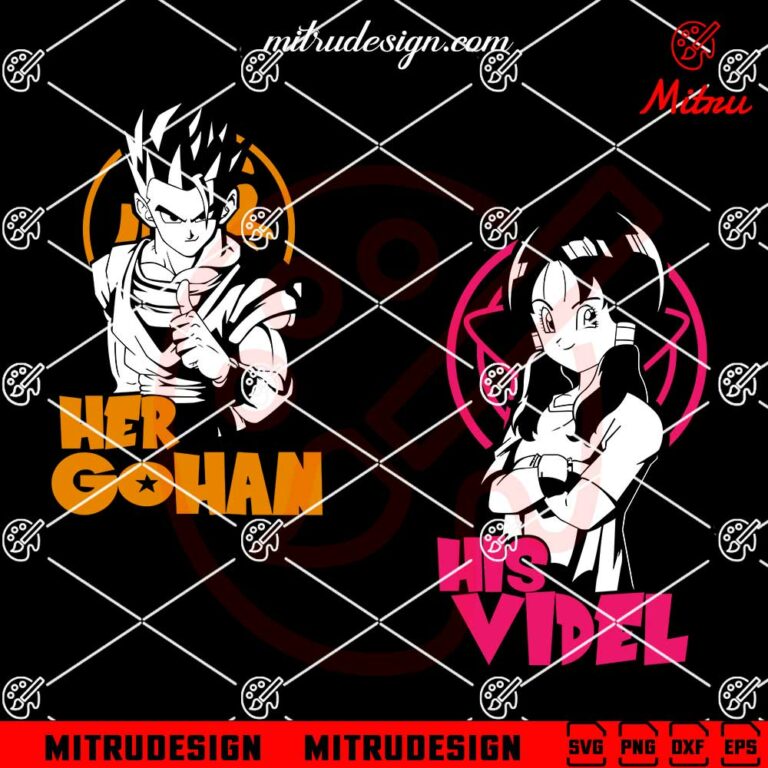 Her Gohan His Videl SVG, Dragon Ball Gohan Couple SVG, For Shirts ...