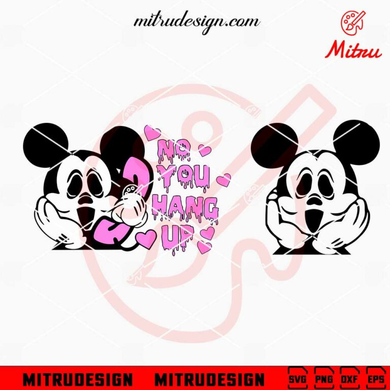 Mickey Mouse Ghostface Scream SVG, Mickey No You Hang Up SVG, Cutting ...