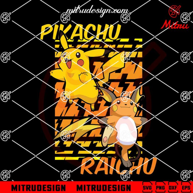 Pikachu And Raichu SVG, Pokemon Pikachu SVG, Raichu SVG, PNG, DXF, EPS ...