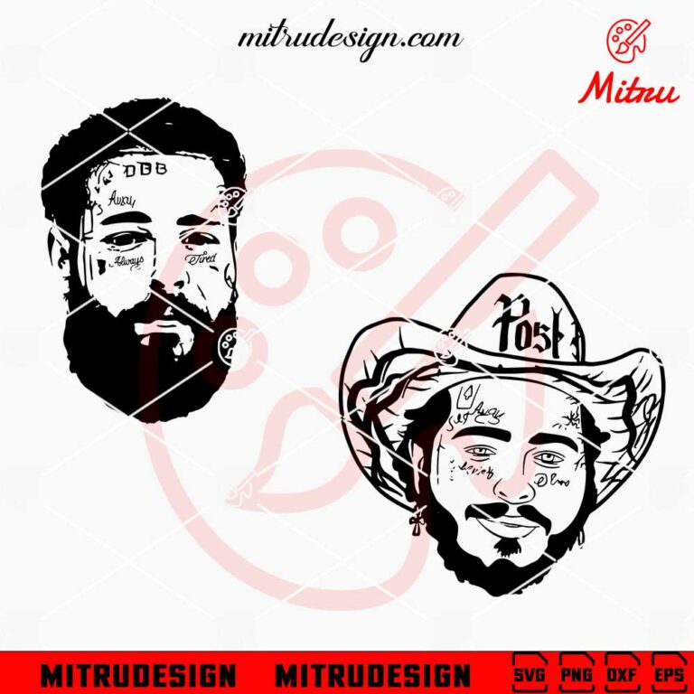 Post Malone Face SVG, PNG, DXF, EPS, Digital Download - mitrudesign.com