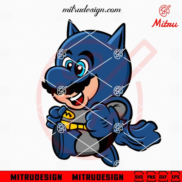 Super Mario Batman SVG, PNG, DXF, EPS, Cutting Files - mitrudesign.com